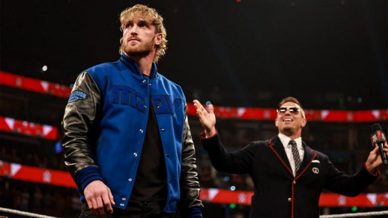 Jake Paul in Logan Paul’s corner, The Bloodline in Roman Reigns’ corner ... Jake Paul in Logan Paul’s corner, The Bloodline in Roman Reigns’ corner ...