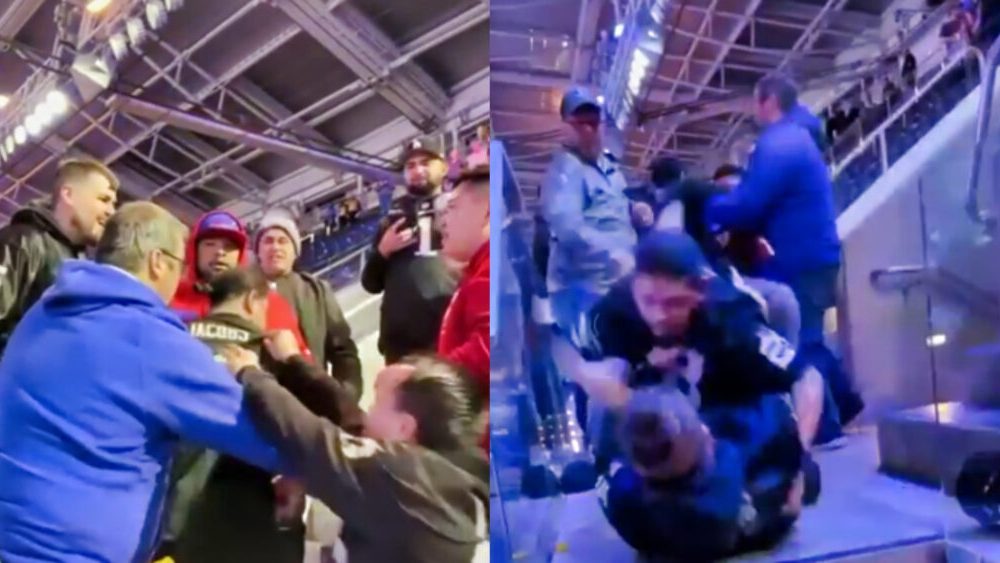 Watch: Raiders fans fight violently with one another at SoFi Stadium ...