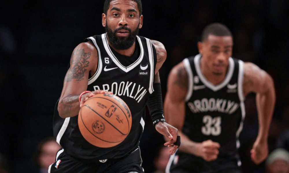 Nets controversial PG Kyrie Irving wears Nike shoes with hand-written ...