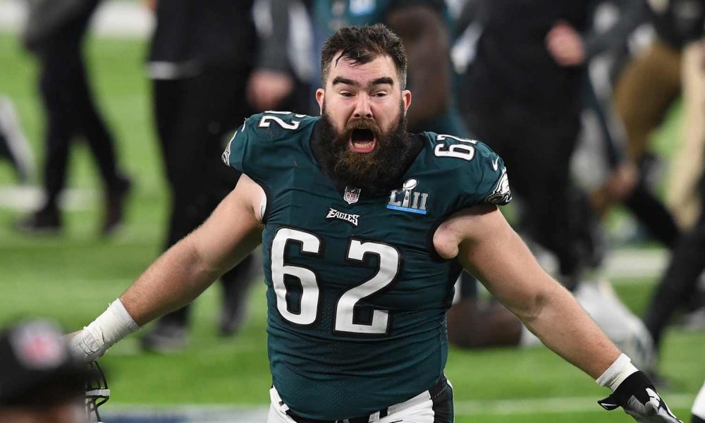 NFL draft 2023: Jason Kelce joins fans in downing beers after Eagles ...
