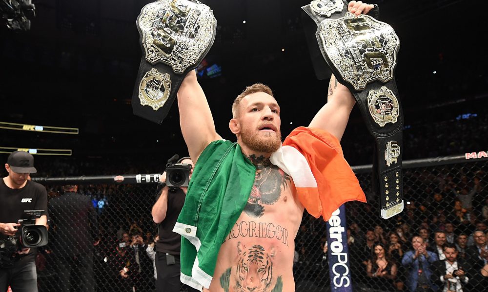 UFC star Conor McGregor meets Anthony Joshua's promoter to show support ...