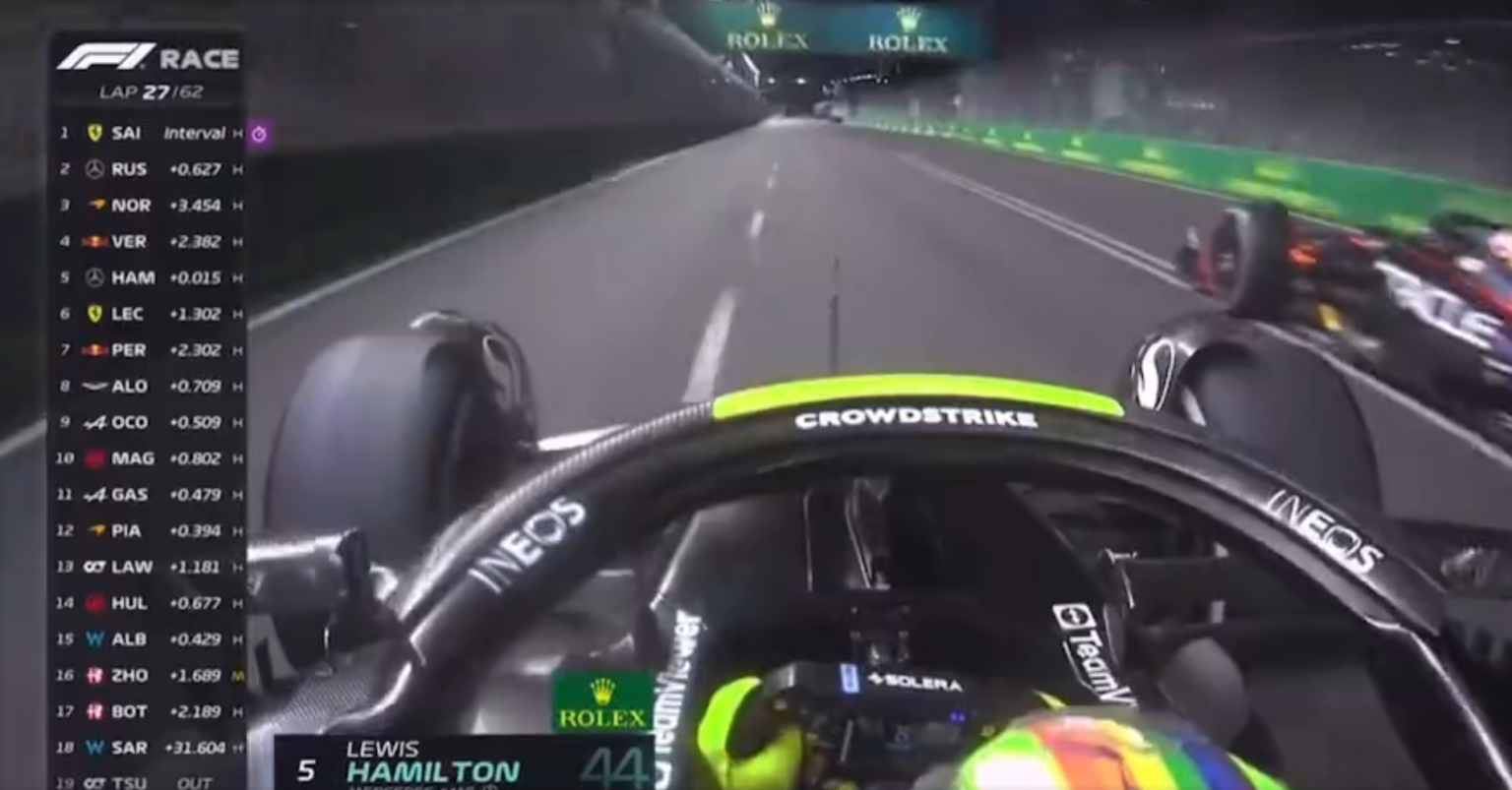 Lewis Hamilton's jaw-dropping overtake of F1 sensation Max Verstappen ...