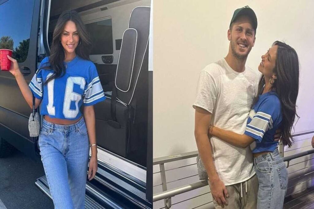 Jared Goff's fiance, Christen Harper gets herself ready for Lions vs ...