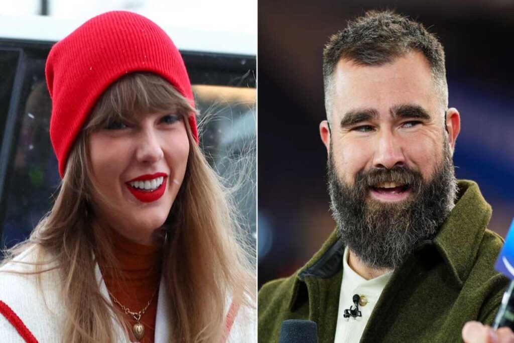 Travis Kelce reveals Taylor Swift “absolutely loved” meeting Jason Kelce, who left wife ...